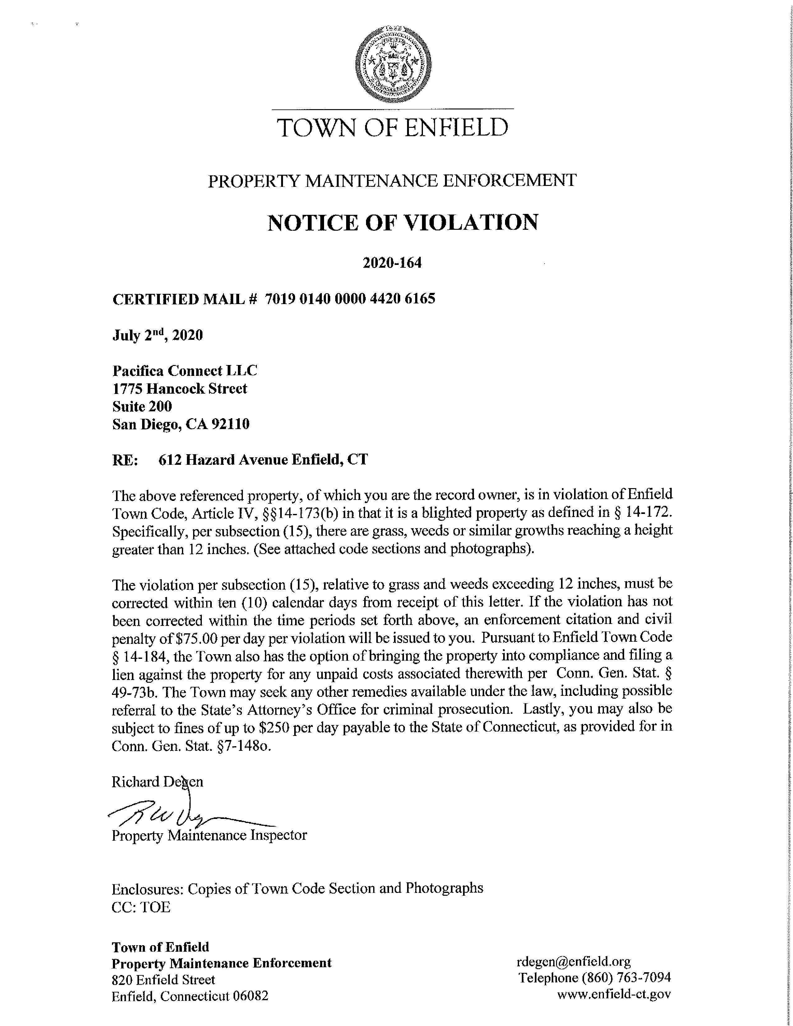 Blight Violation Letter Sent To Owners Of Former Nursing Home Enfield